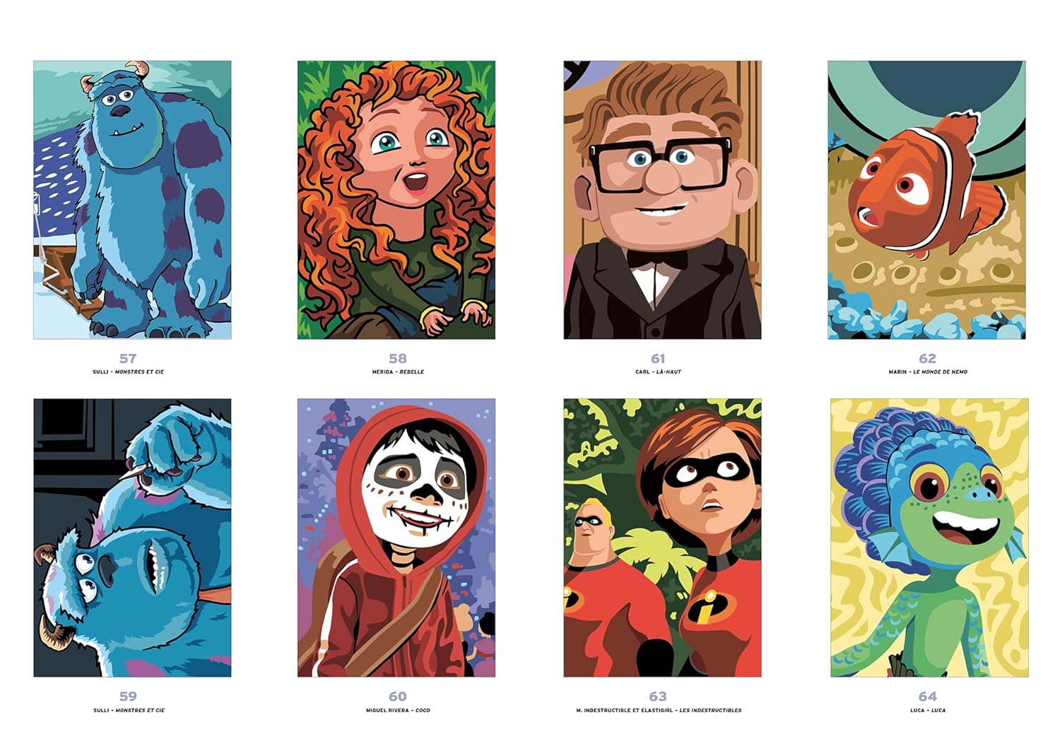 Best of Pixar – Coloriages Mystères